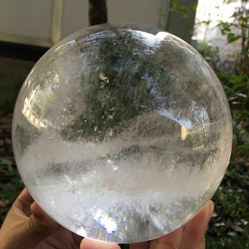 4848g Large Natural Green Ghost Phantom Quartz Sphere Crystal - Etsy