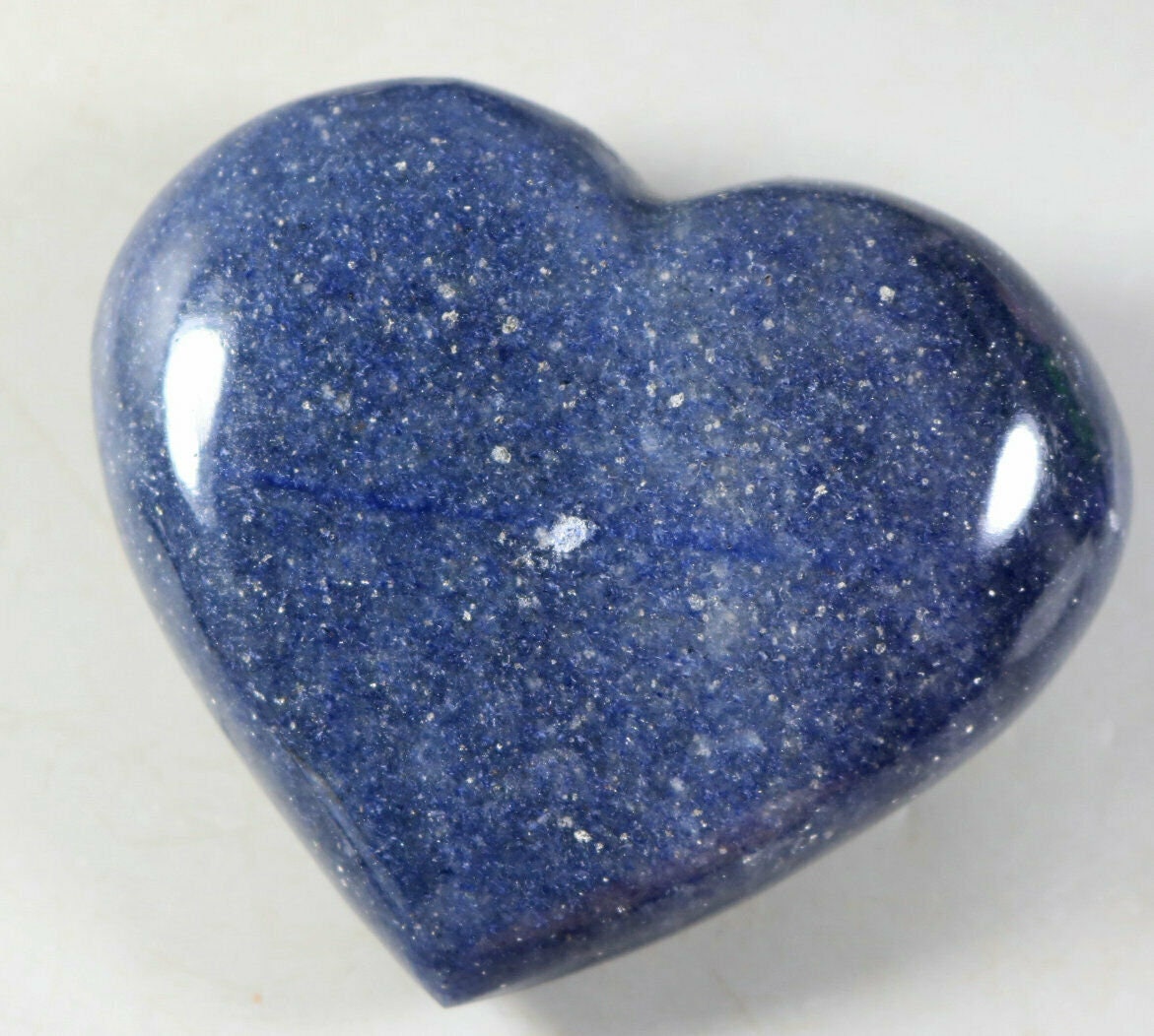 262g Polished Blue Sandstone Heart Shape Quartz Crystal - Etsy