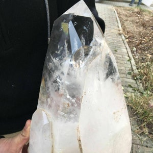 6200g Large Clear Natural Beautiful White QUARTZ Crystal Cluster ...