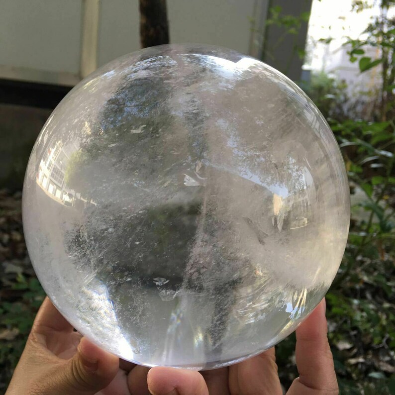 4848g Large Natural Green Ghost Phantom Quartz Sphere Crystal - Etsy