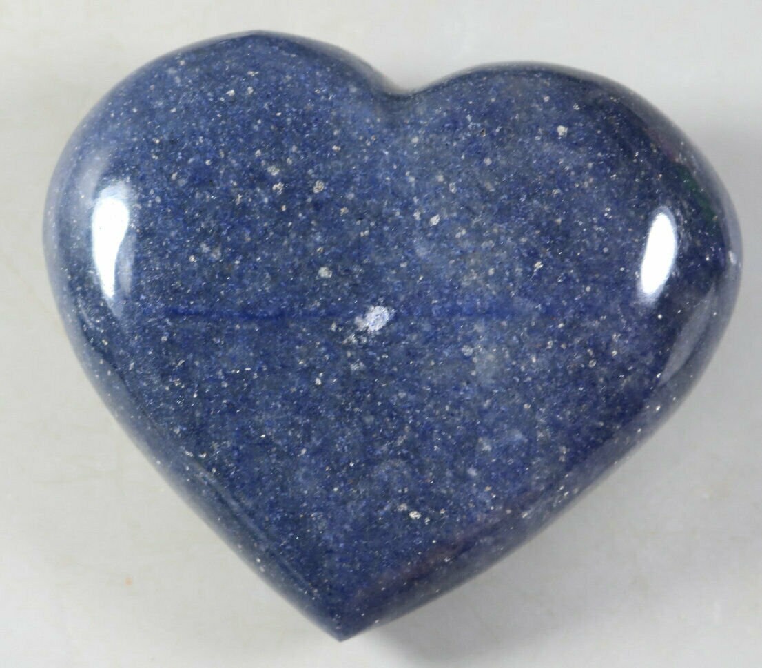262g Polished Blue Sandstone Heart Shape Quartz Crystal - Etsy