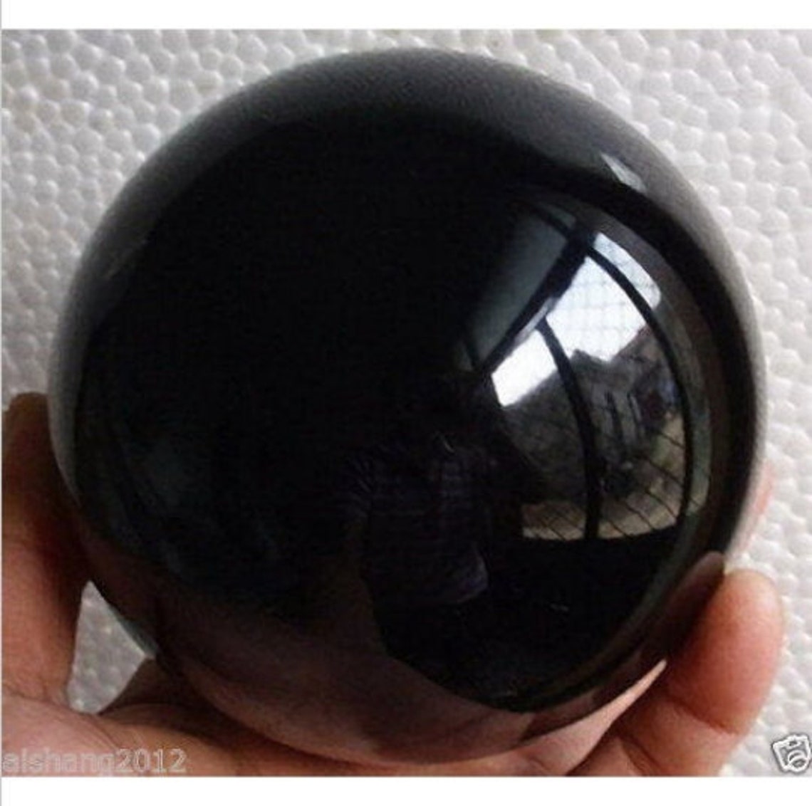 60mm 200mm With Stand Natural Black Obsidian Sphere Large - Etsy