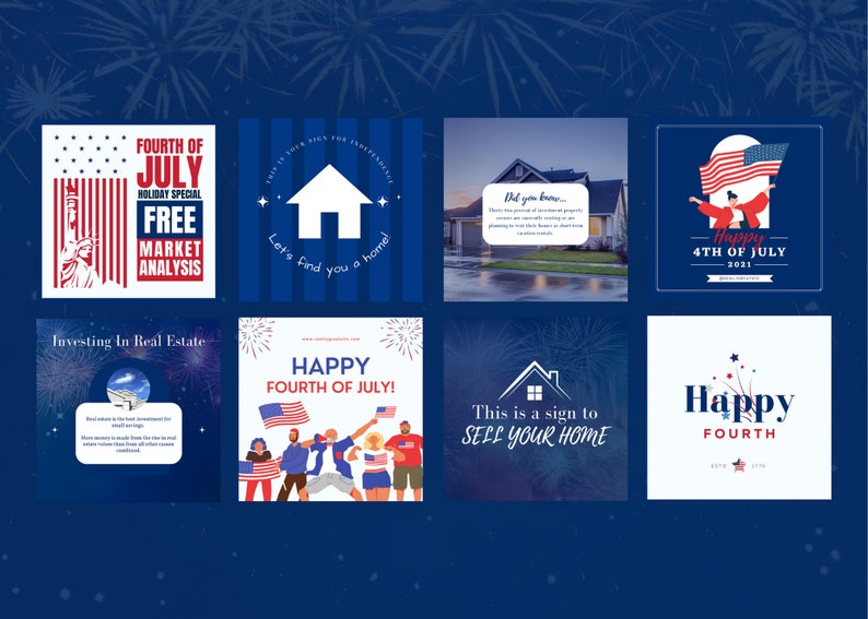 10 Real Estate 4th of July Posts | Holiday Instagram Posts for Real ...