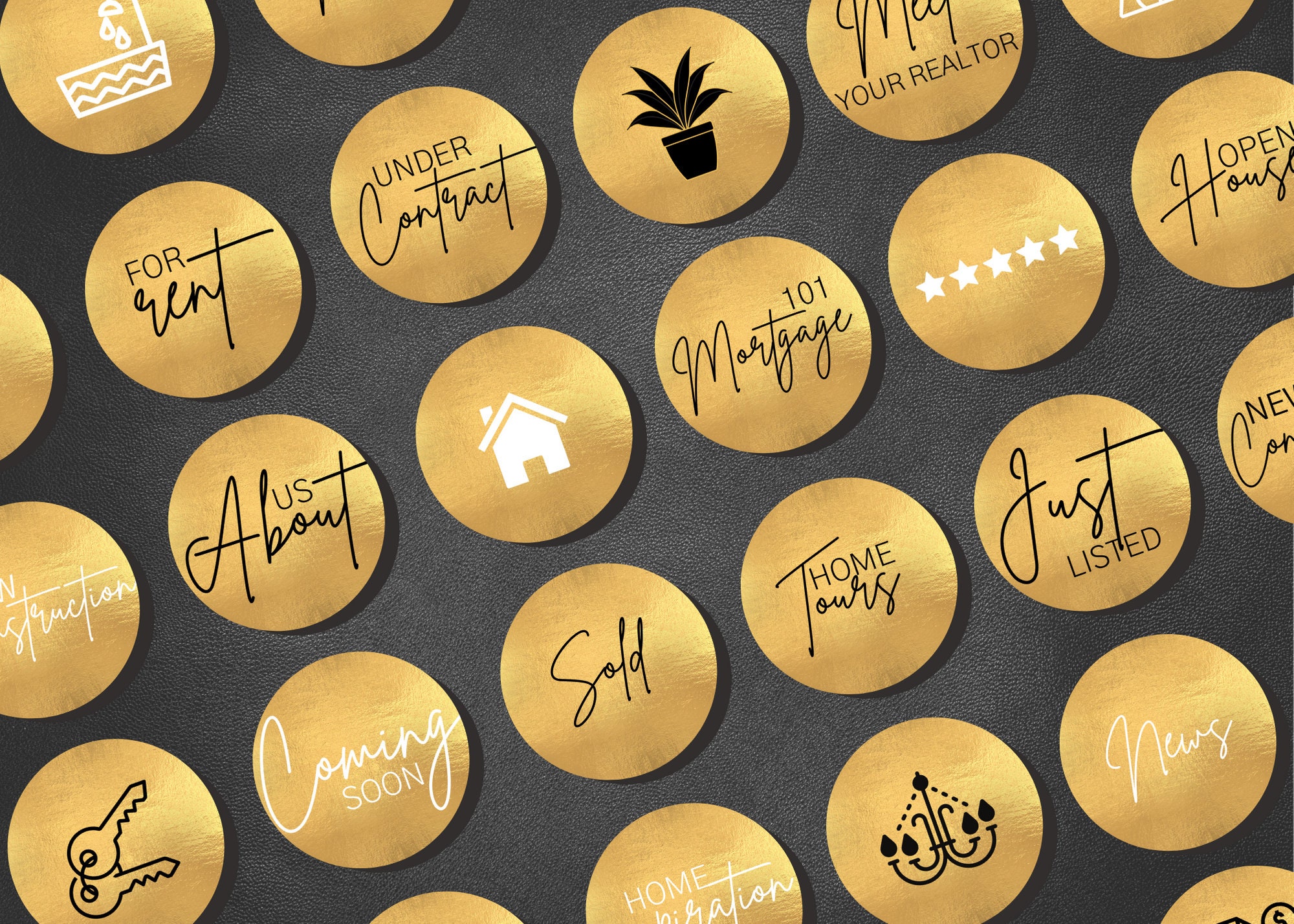 80 Gold Real Estate Instagram Highlights 80 Realtor Social Media ...