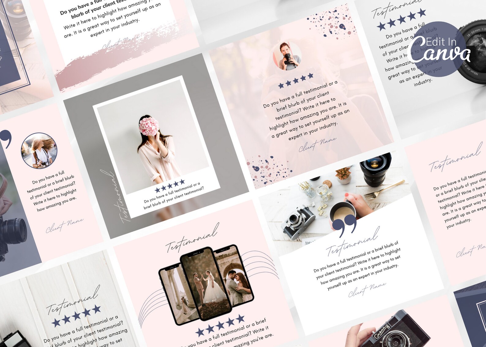 15 Photography Client Review Templates Photographer Social - Etsy