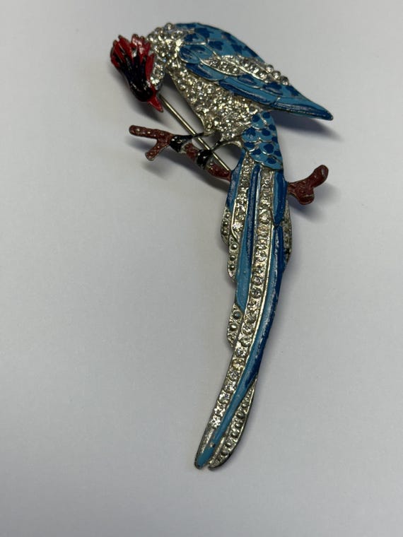 Marcel Boucher Bird Of Paradise Enamel Brooch - Gem