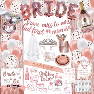 Rose Gold Bridal Shower & Bachelorette Party Kit - Etsy