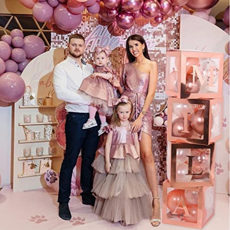 82PCS Rose Gold Baby Shower Decorations for Girl Kit - Jumbo ...