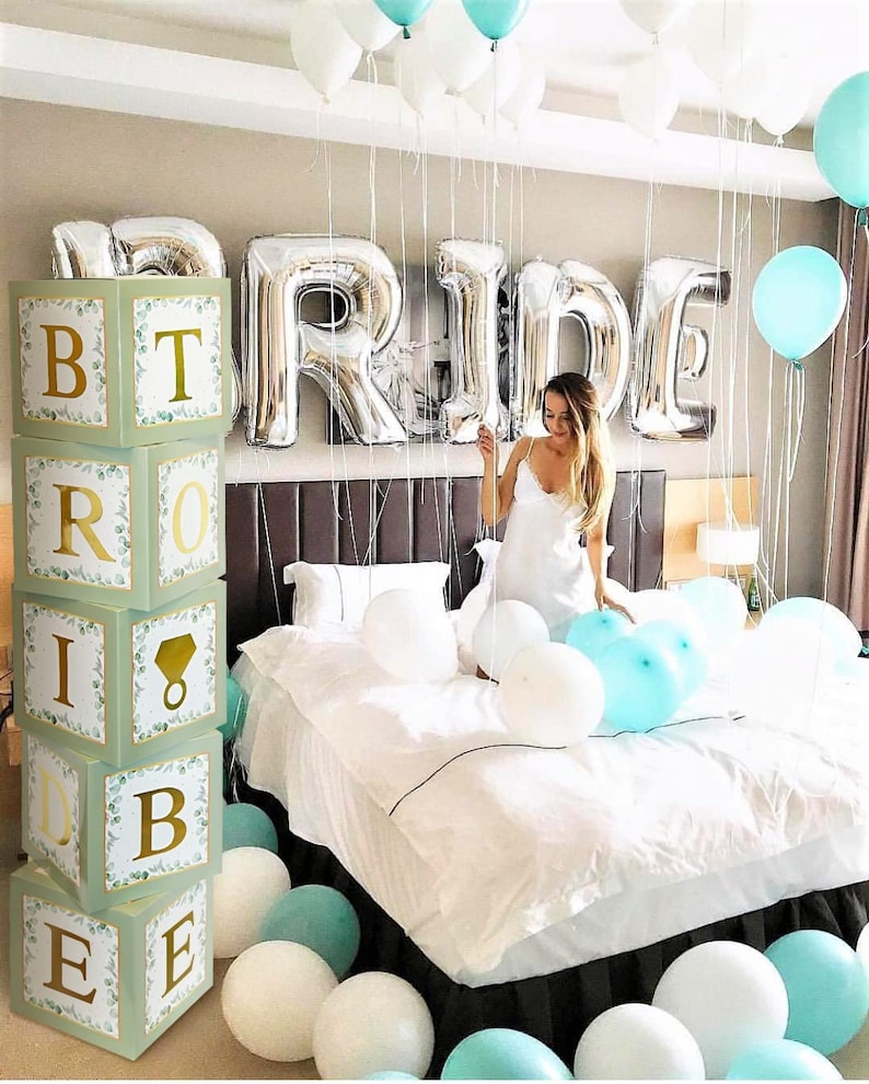 101 PC Greenery Bridal Shower Decorations Balloon Boxes Gold - Etsy