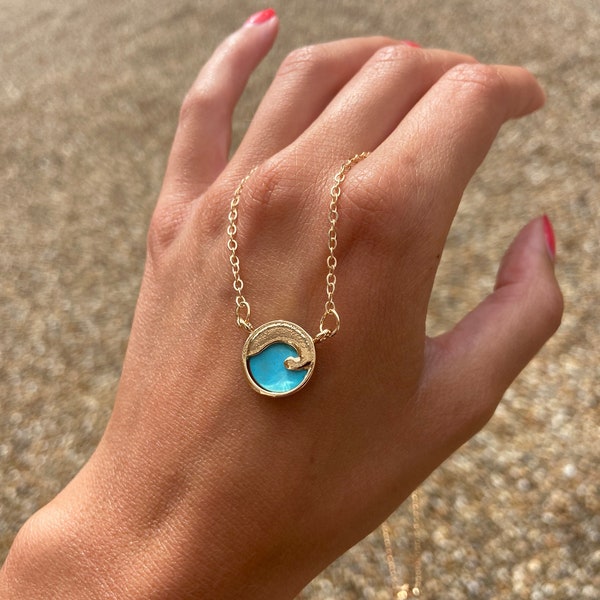 Beaded Blue Necklace - Etsy