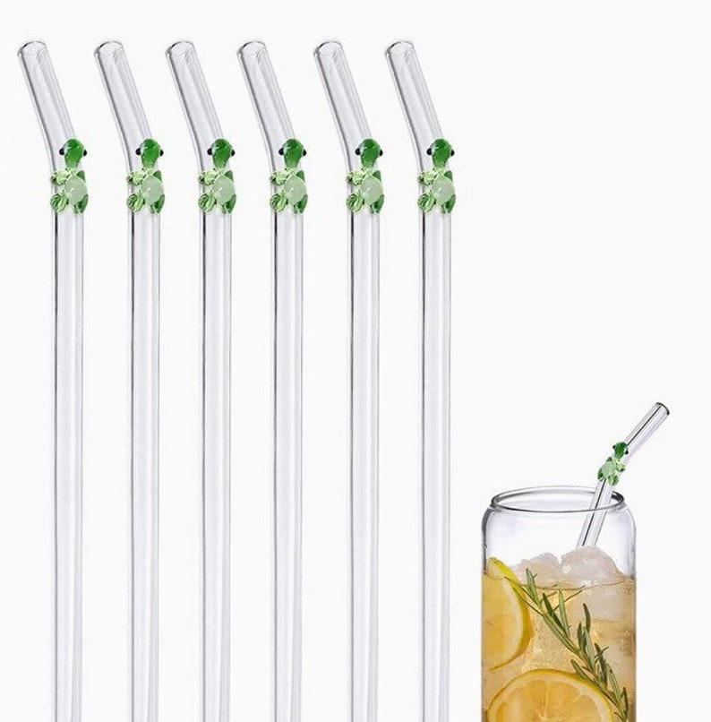 Glass Turtle Straw - Etsy UK