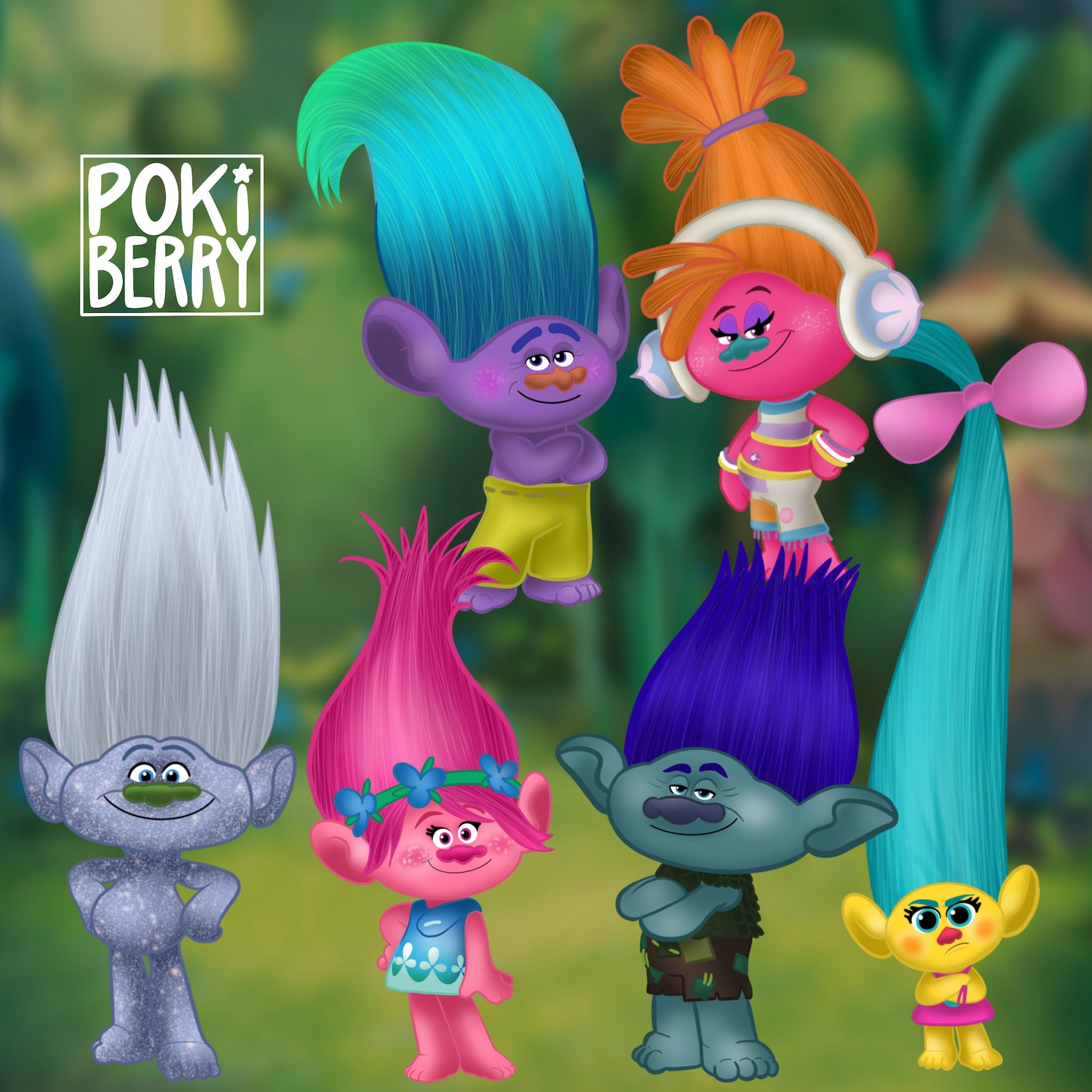 Pokiberry Troll Cute Clip Art Set Planner Stickers - Etsy