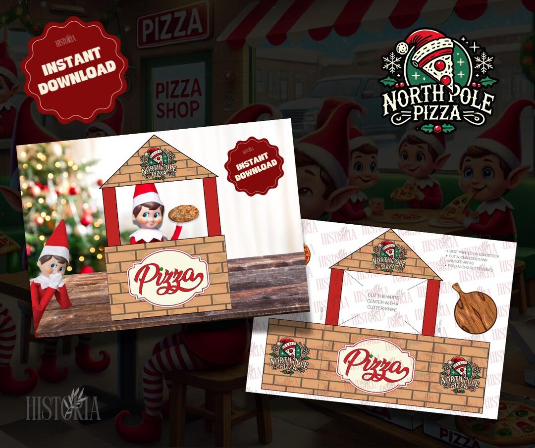 Elf on the Shelf Digital Download North Pole Pizza - Etsy UK