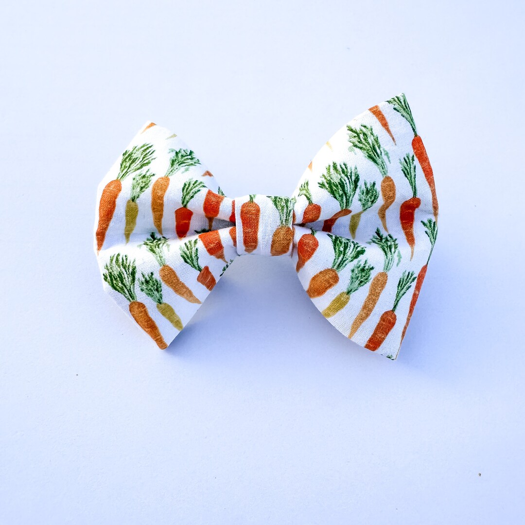 Easter Dog Bow Tie, Hearts | Carrots Bow Tie | Easter Collar Bow Tie ...