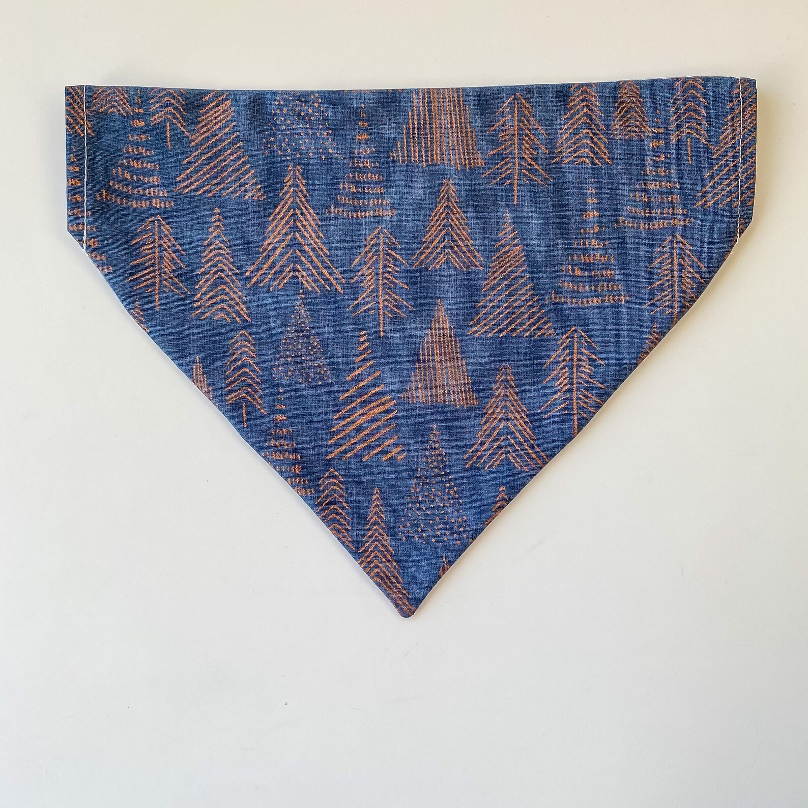 Winter Dog Bandana Christmas Trees Plaid Over the Collar | Etsy