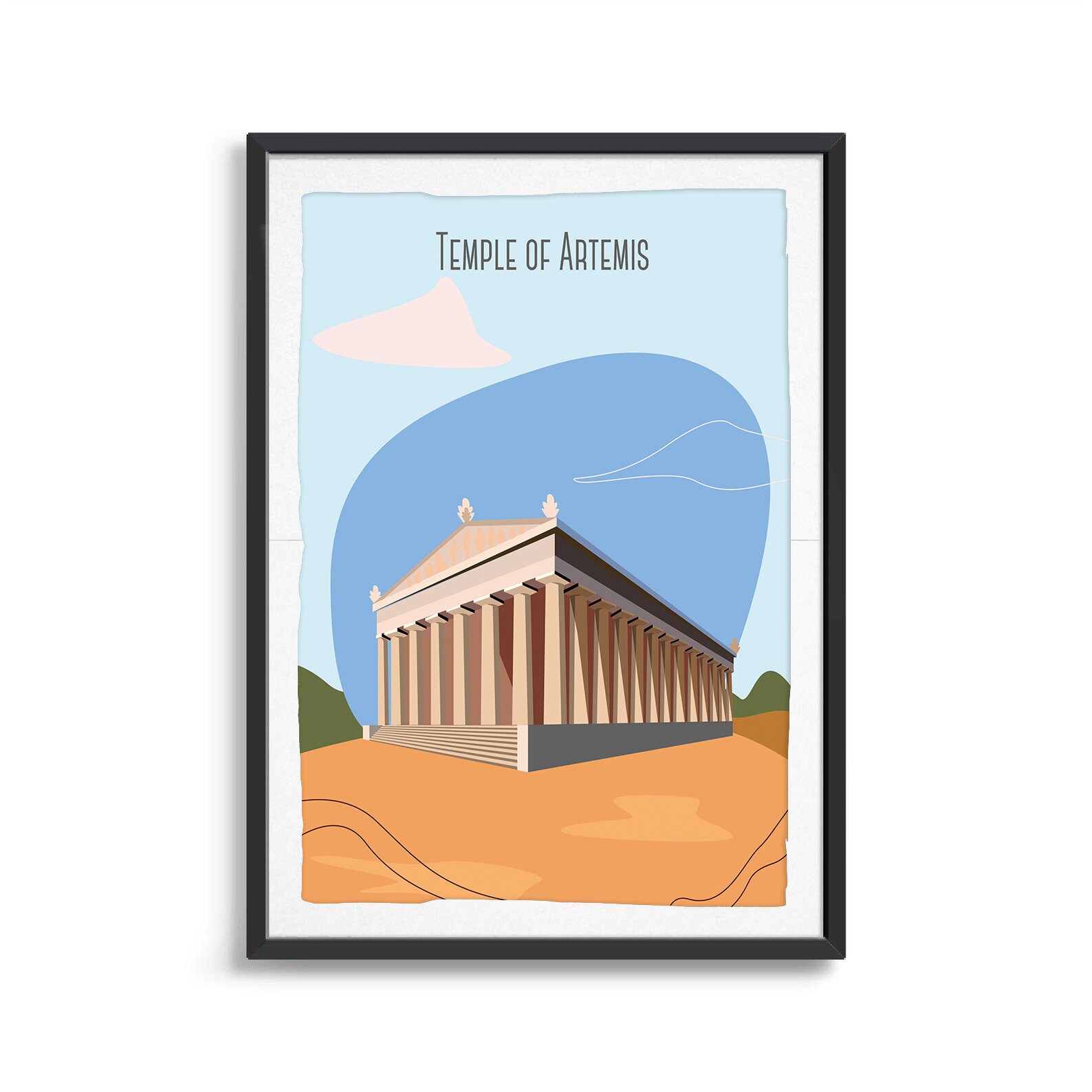 The Seven Wonders of the Ancient World Poster Art 7 Wonders | Etsy