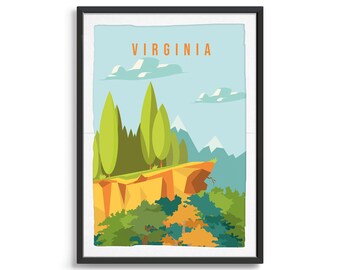 Virginia Travel Poster - Etsy