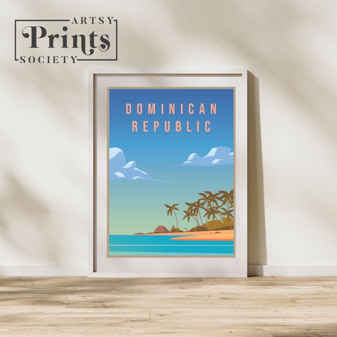 Dominican Republic Country Poster Art, City Wall Art, Country Art ...