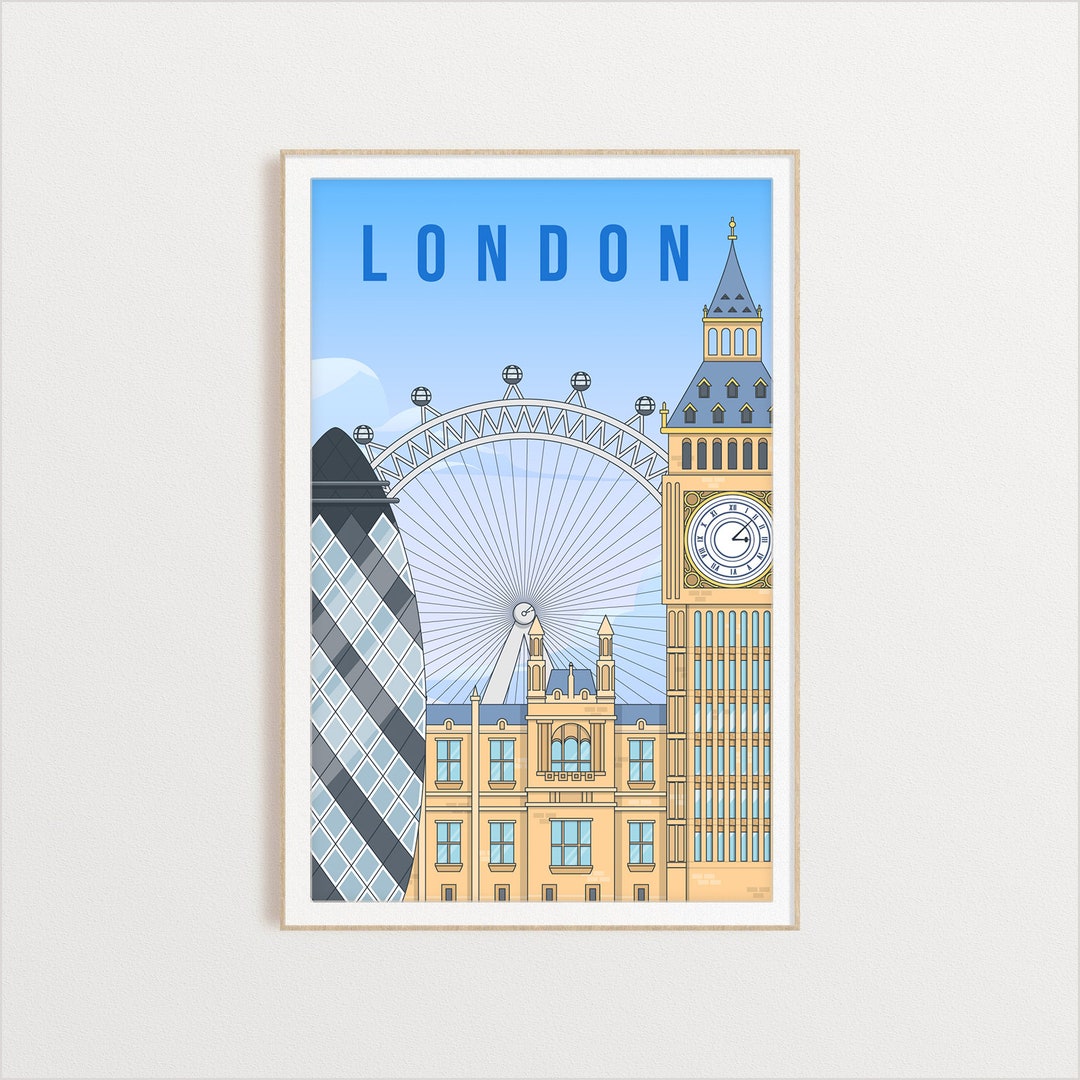 London City Poster, City Art, City Wall Art, City Print, World Print ...