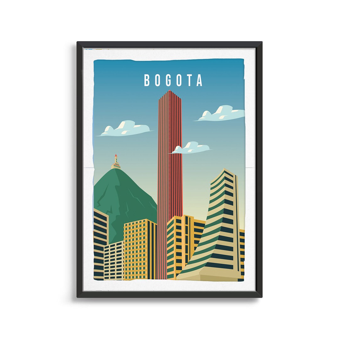 Bogota City Poster, City Art, City Wall Art, City Print, City Poster ...