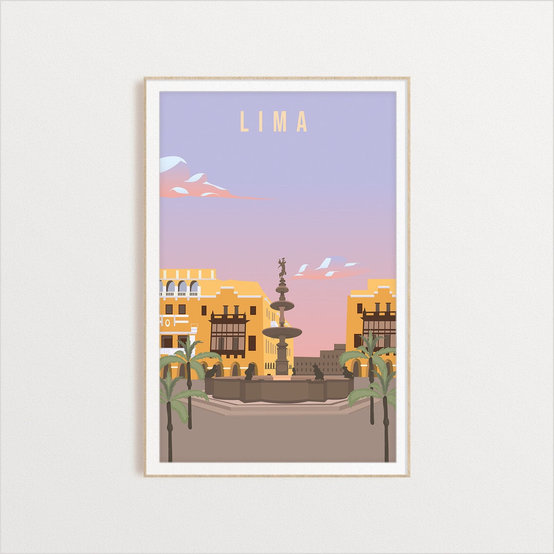 Lima City Poster, City Art, City Wall Art, City Print, Country Poster ...
