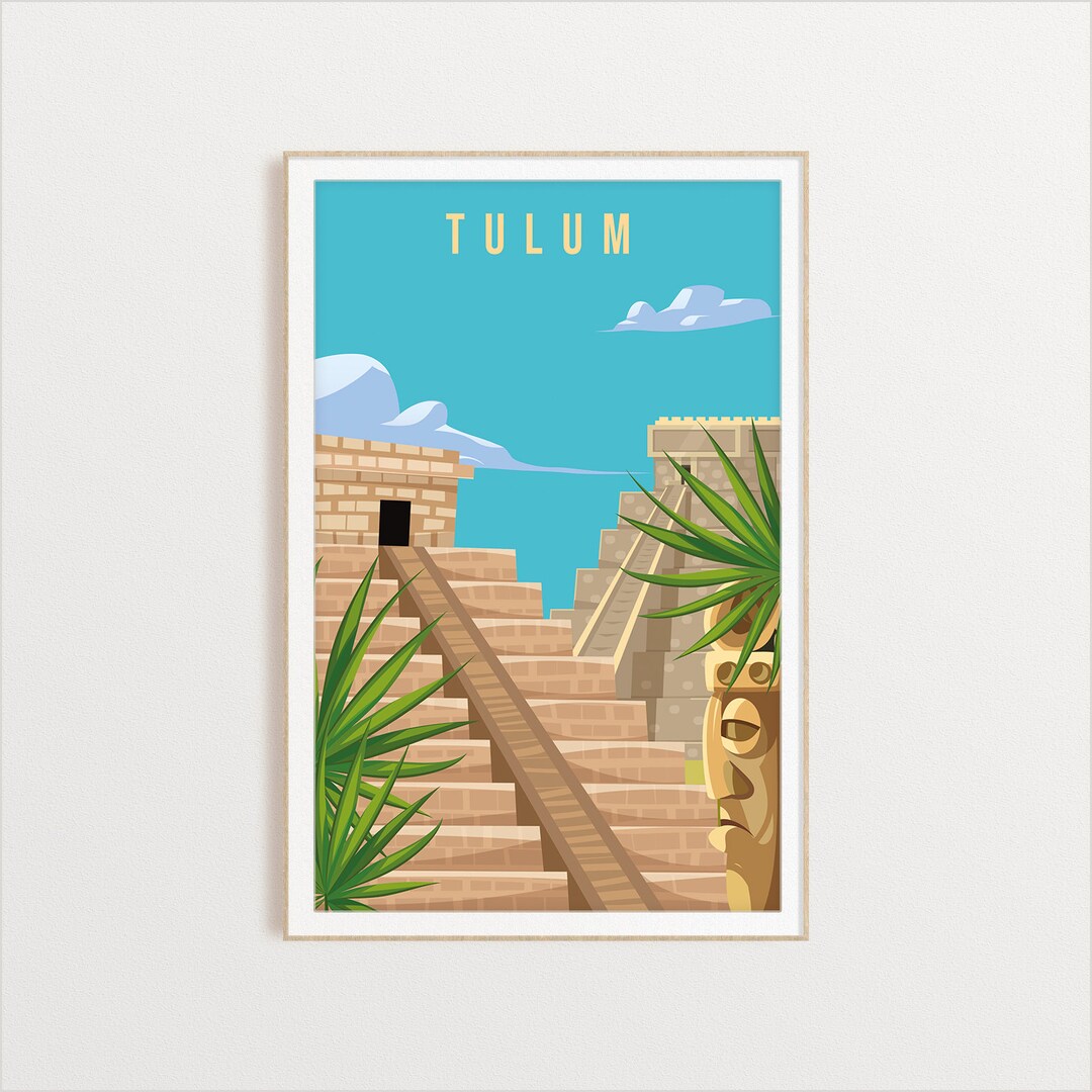 Tulum City Poster, City Art, City Wall Art, City Print, World Print ...