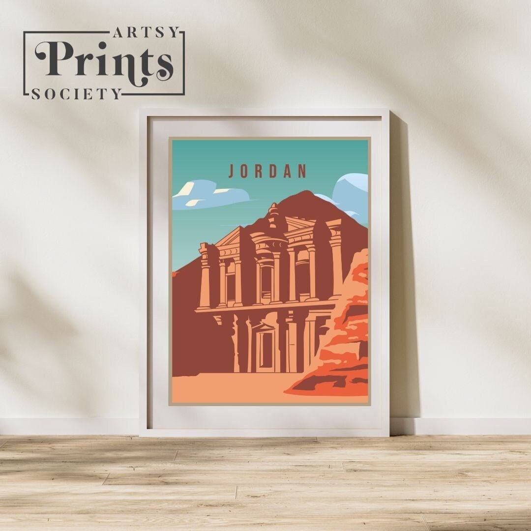 Jordan Country Poster Art, City Wall Art, Country Art, Country Poster ...