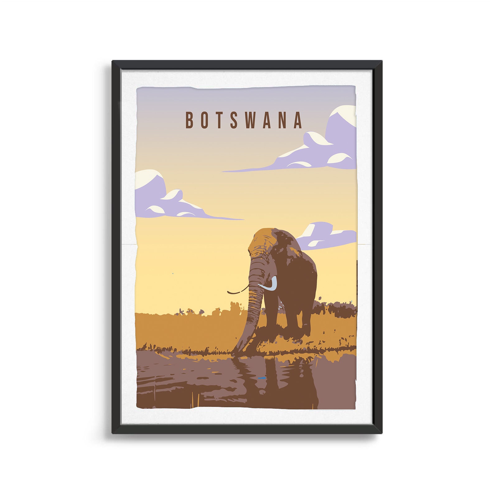 Botswana Country Poster, Country Art, Country Wall Art, Country Print ...