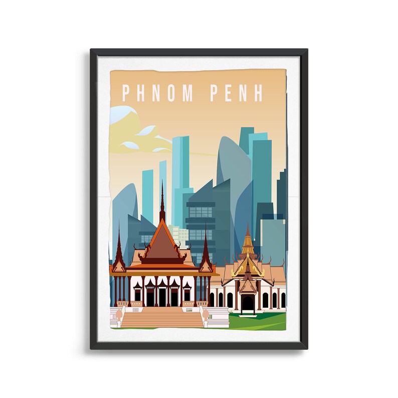 Phnom Penh City Poster City Art City Wall Art City Print - Etsy