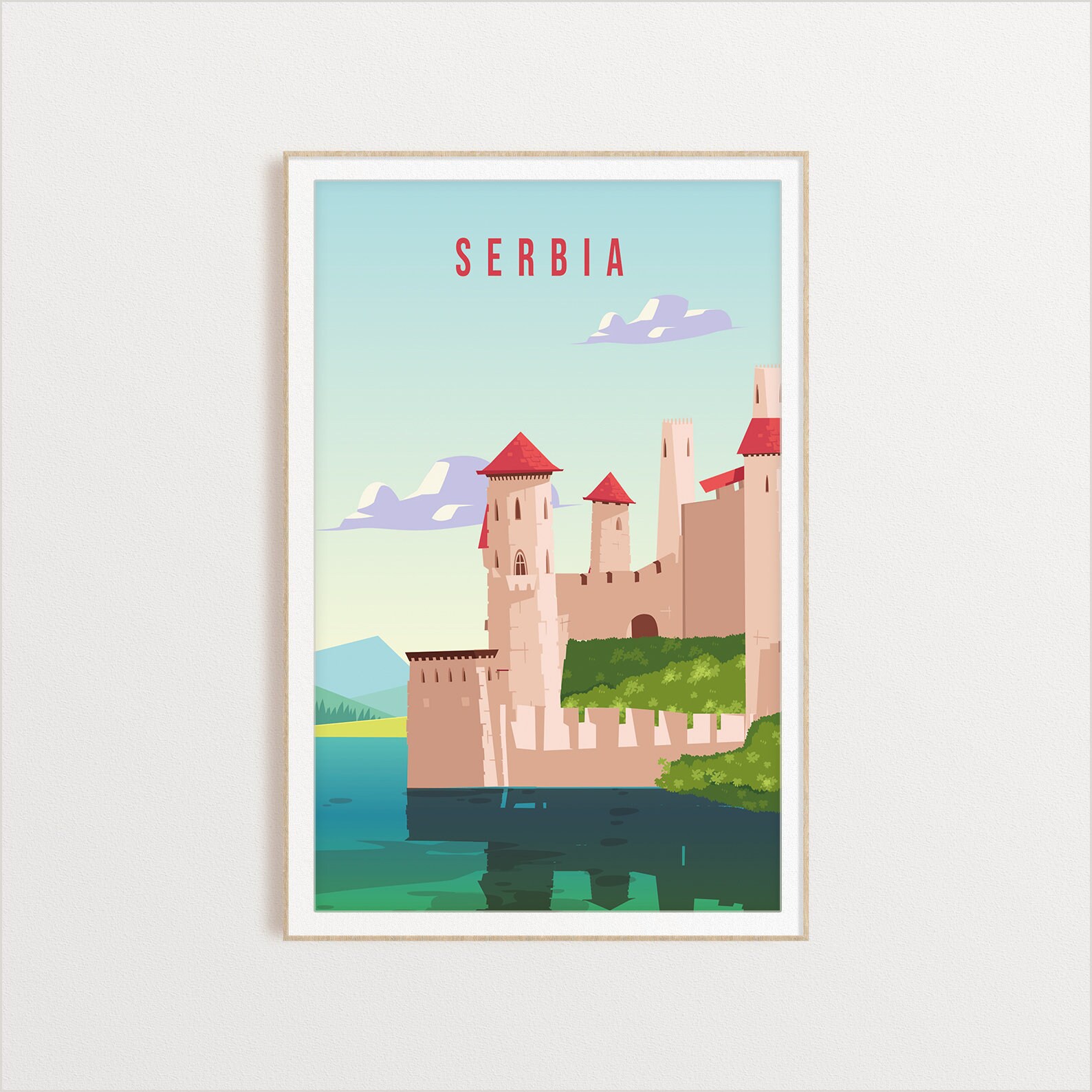 Serbia Country Poster Country Art Country Wall Art Country - Etsy UK