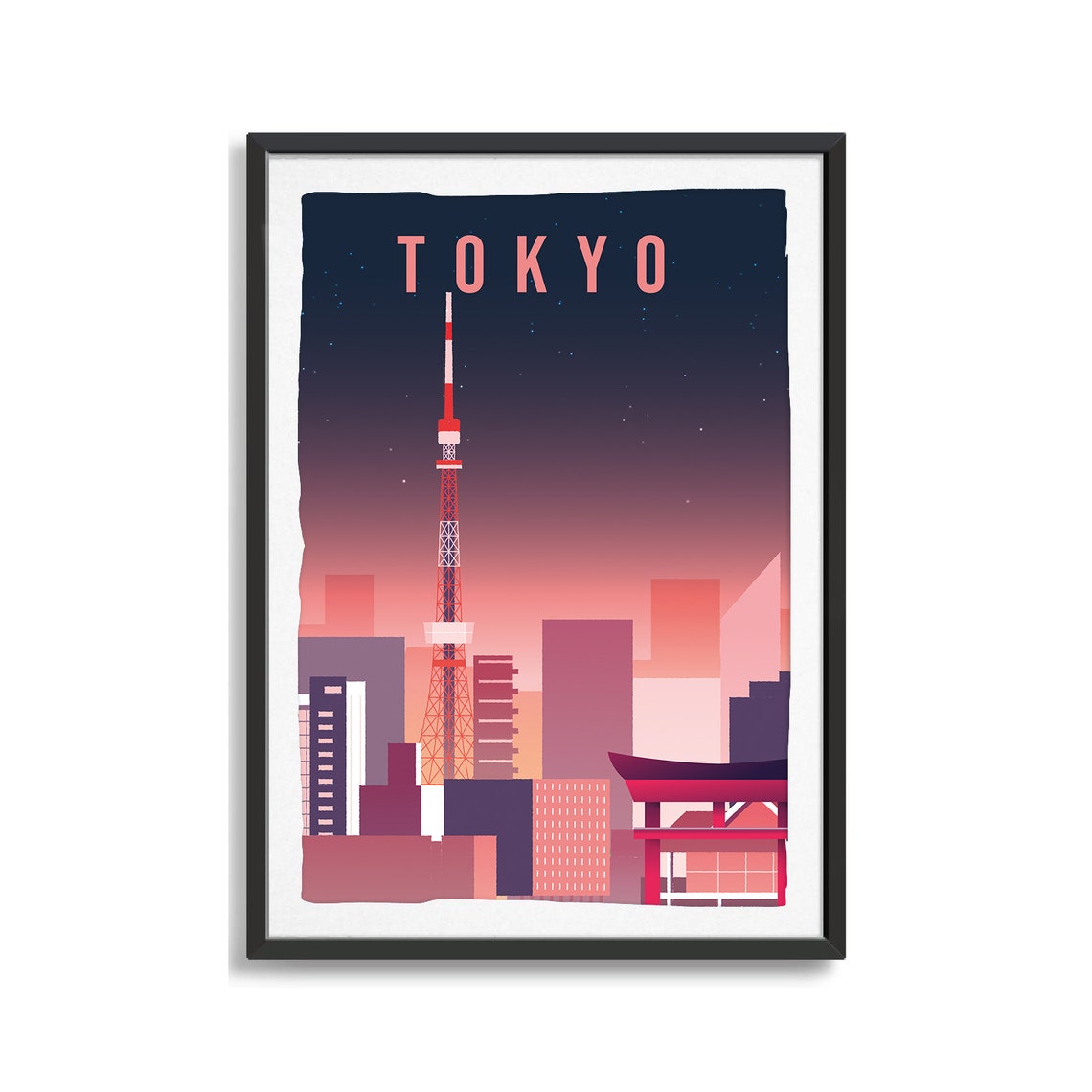 Tokyo City Poster, City Art, City Wall Art, City Print, World Print ...