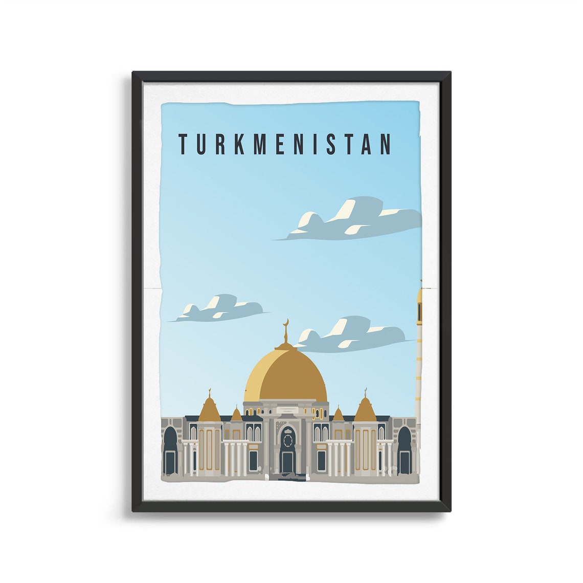 Turkmenistan Country Poster Art City Wall Art Country Art - Etsy UK