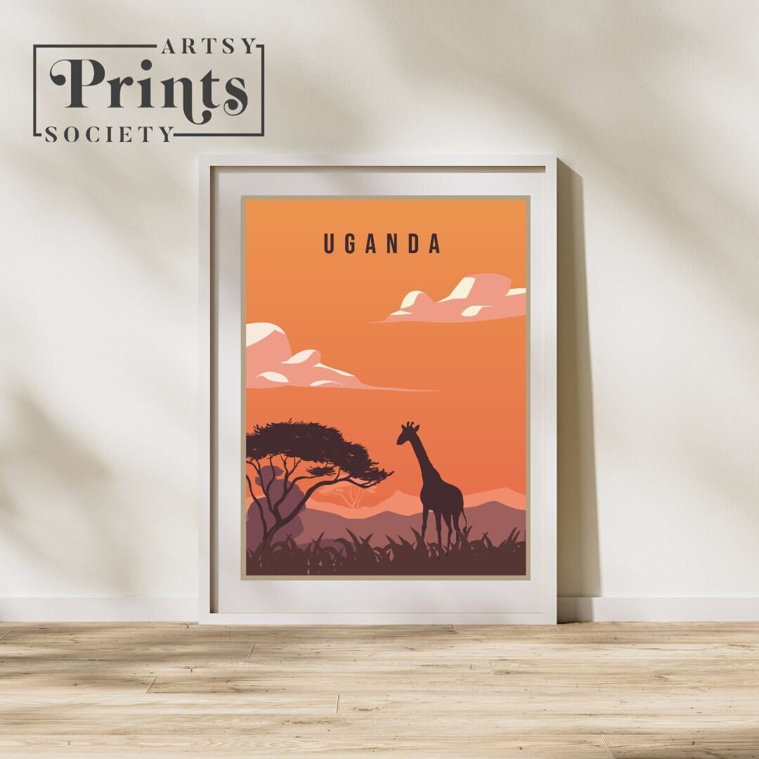 Uganda Country Poster Art, City Wall Art, Country Art, Country Poster ...