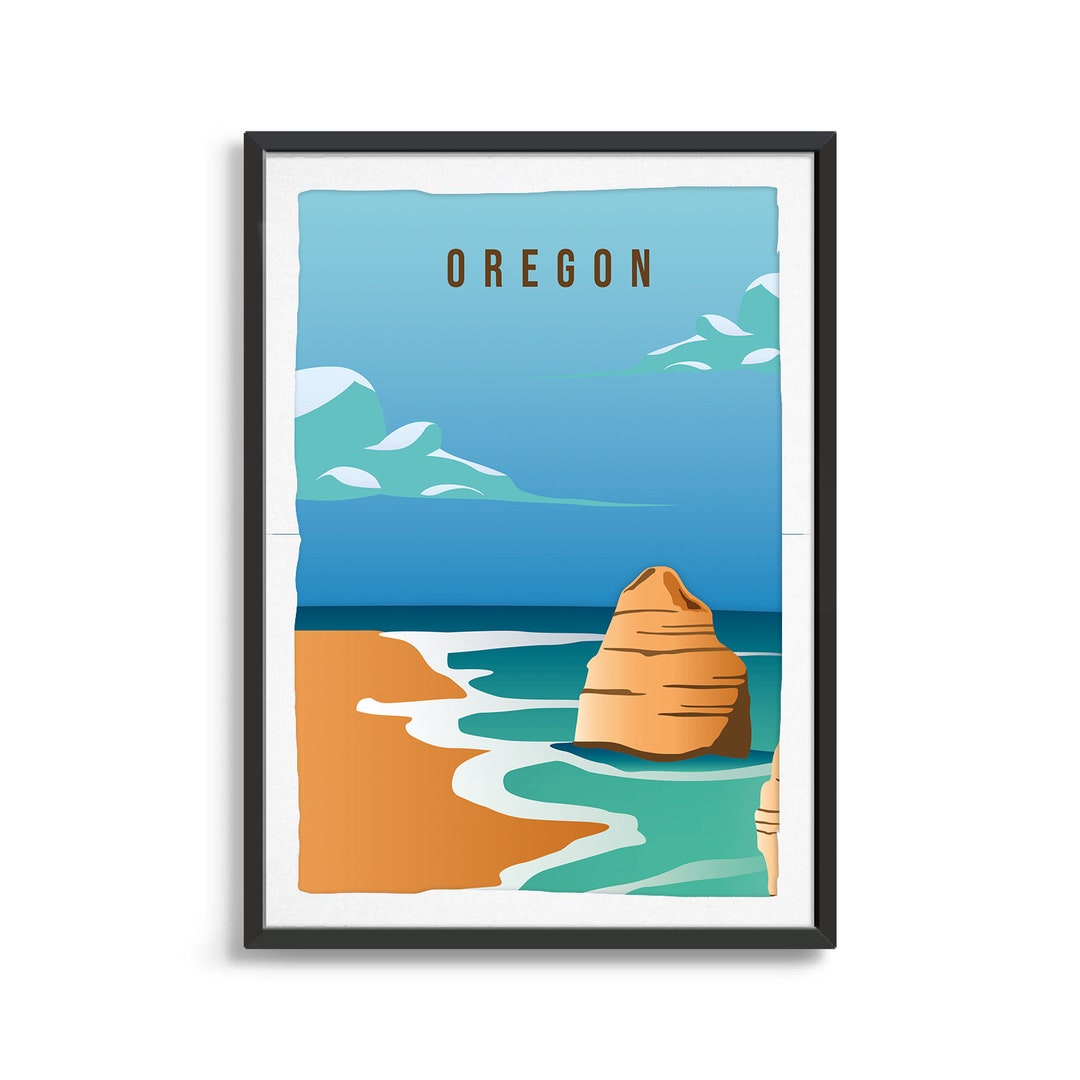 Oregon State Poster, State Art, State Wall Art, World Print, State ...
