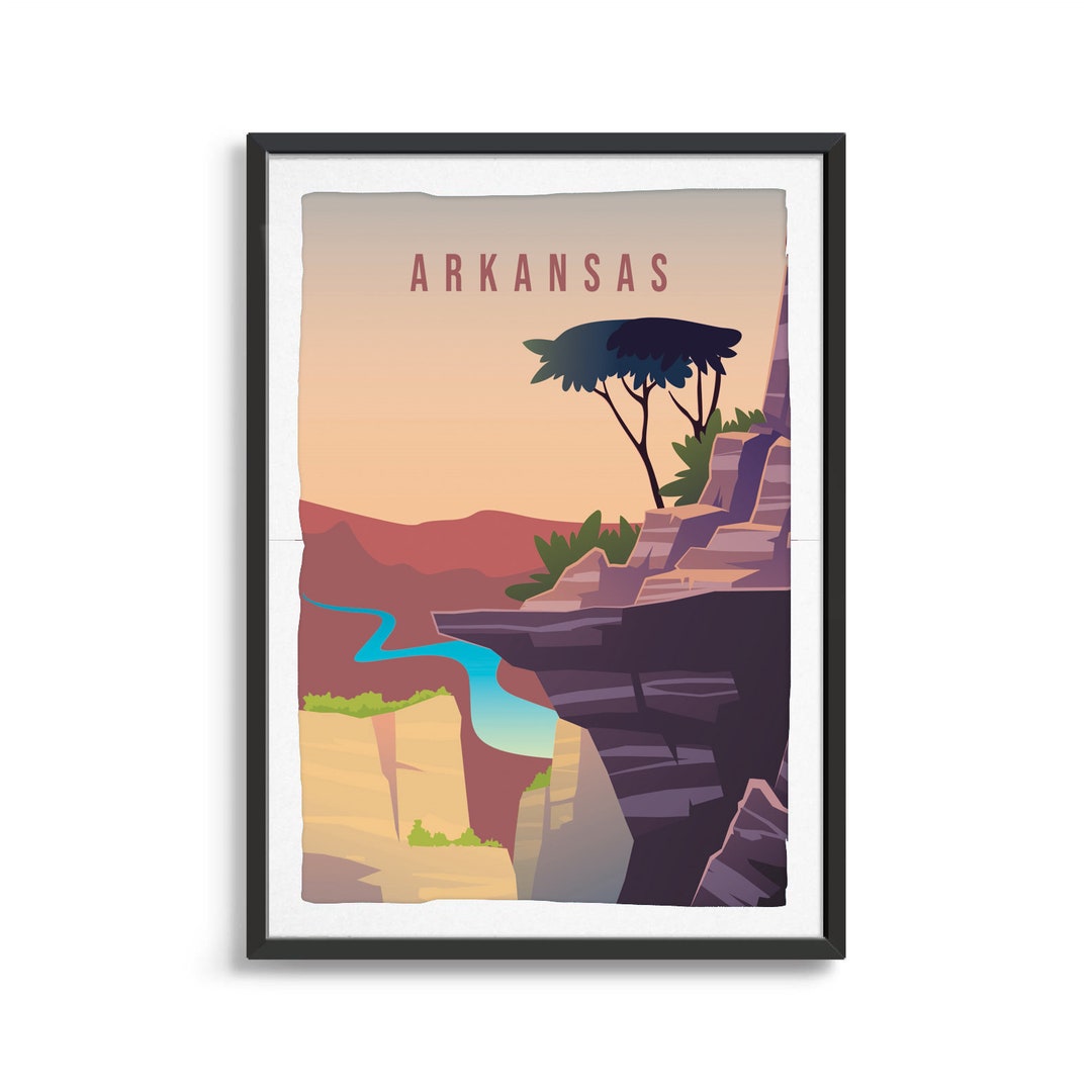 Arkansas State Poster, State Art, State Wall Art, World Print, State ...