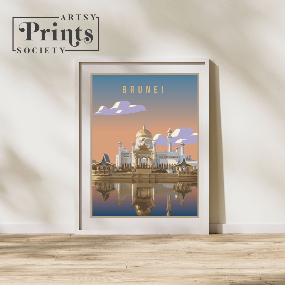 Brunei Country Poster, Country Art, Country Wall Art, Country Print ...