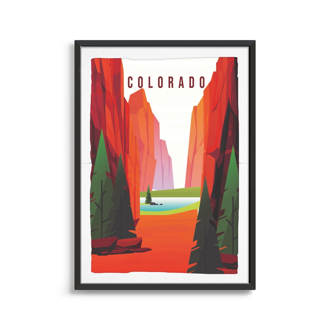 Colorado State Poster, State Art, State Wall Art, World Print, State ...