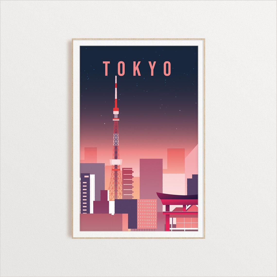 Tokyo City Poster, City Art, City Wall Art, City Print, World Print ...