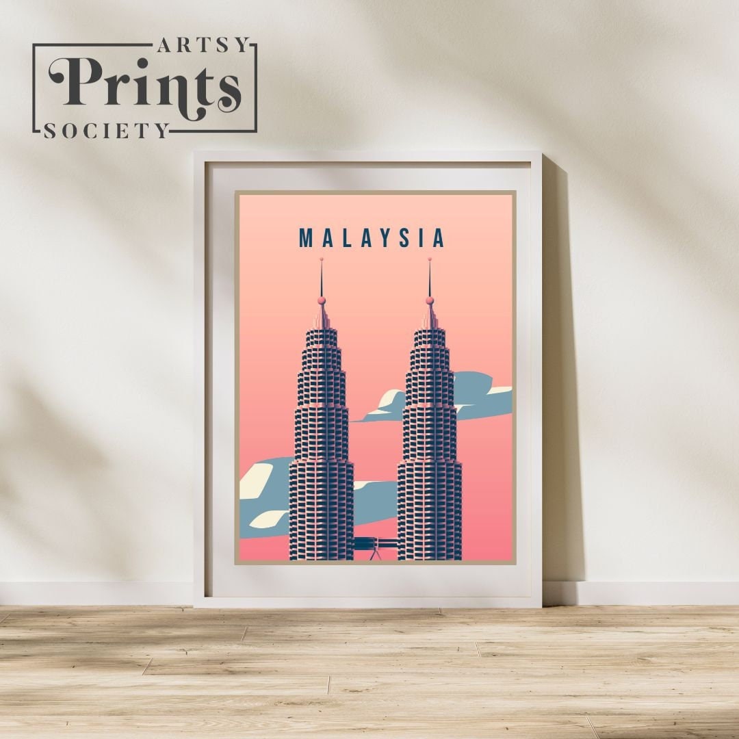 Malaysia Country Poster Art, City Wall Art, Country Art, Country Poster ...