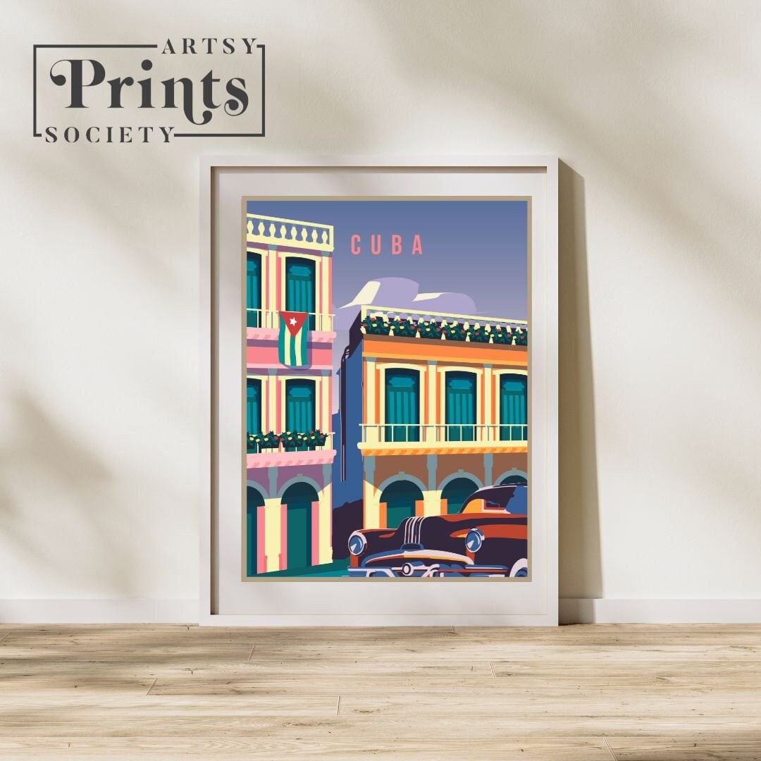 Cuba Country Poster Art, City Wall Art, Country Art, Country Poster ...