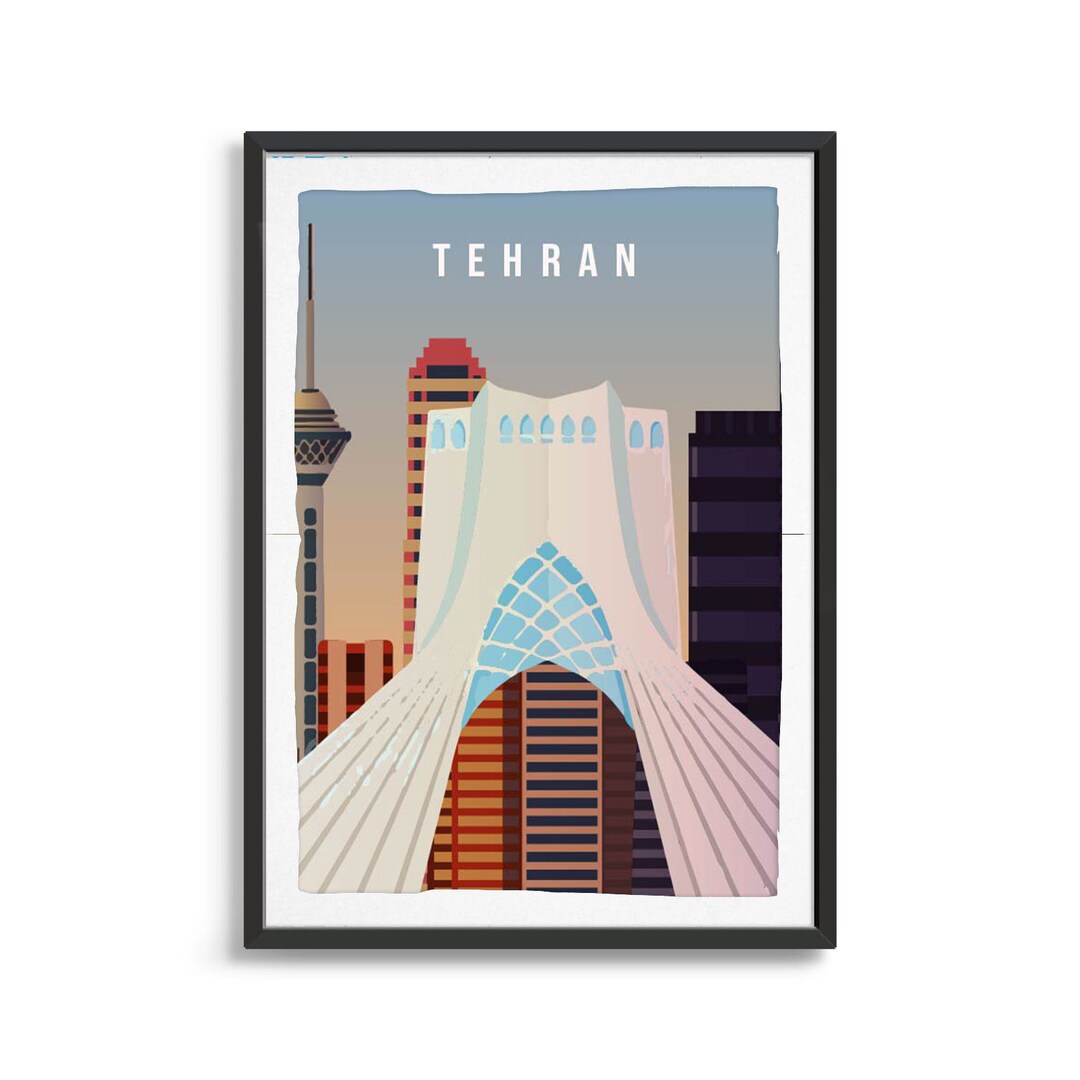 Tehran City Poster City Art City Wall Art City Print City - Etsy
