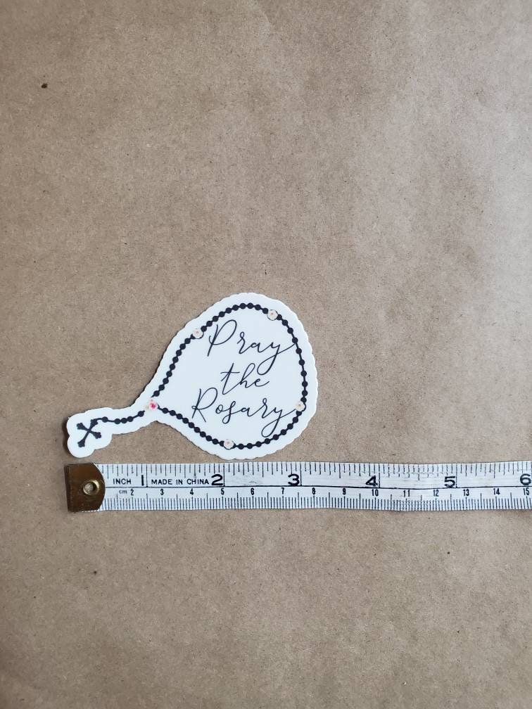 Pray the Rosary Sticker Catholic Decal Marian Sticker | Etsy