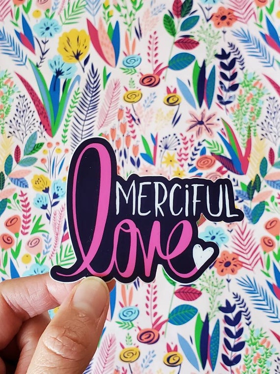 Merciful Love Die Cut Vinyl Sticker Catholic Sticker | Etsy