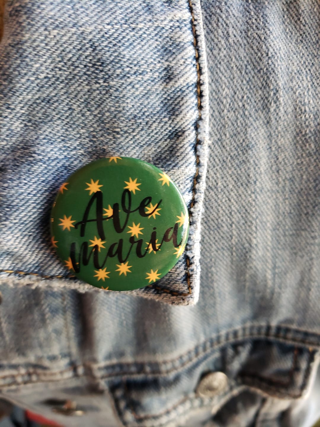 Our Lady of Guadalupe Button/pin - Blessed Mother- Ave Maria- Catholic ...