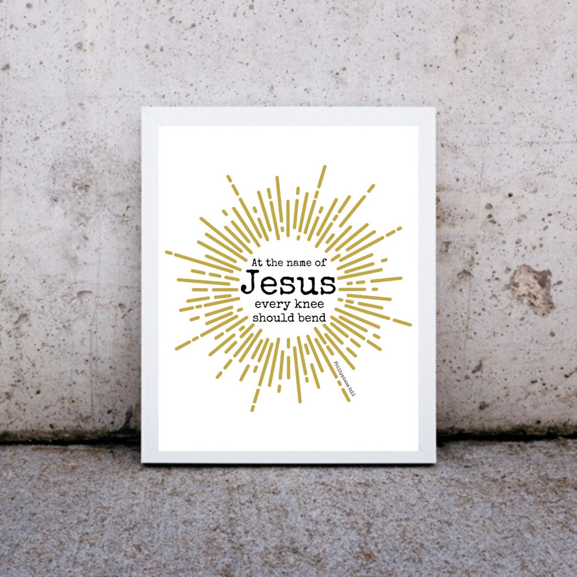 DIGITAL DOWNLOAD at the Name of Jesus Every Knee Should Bend | Etsy