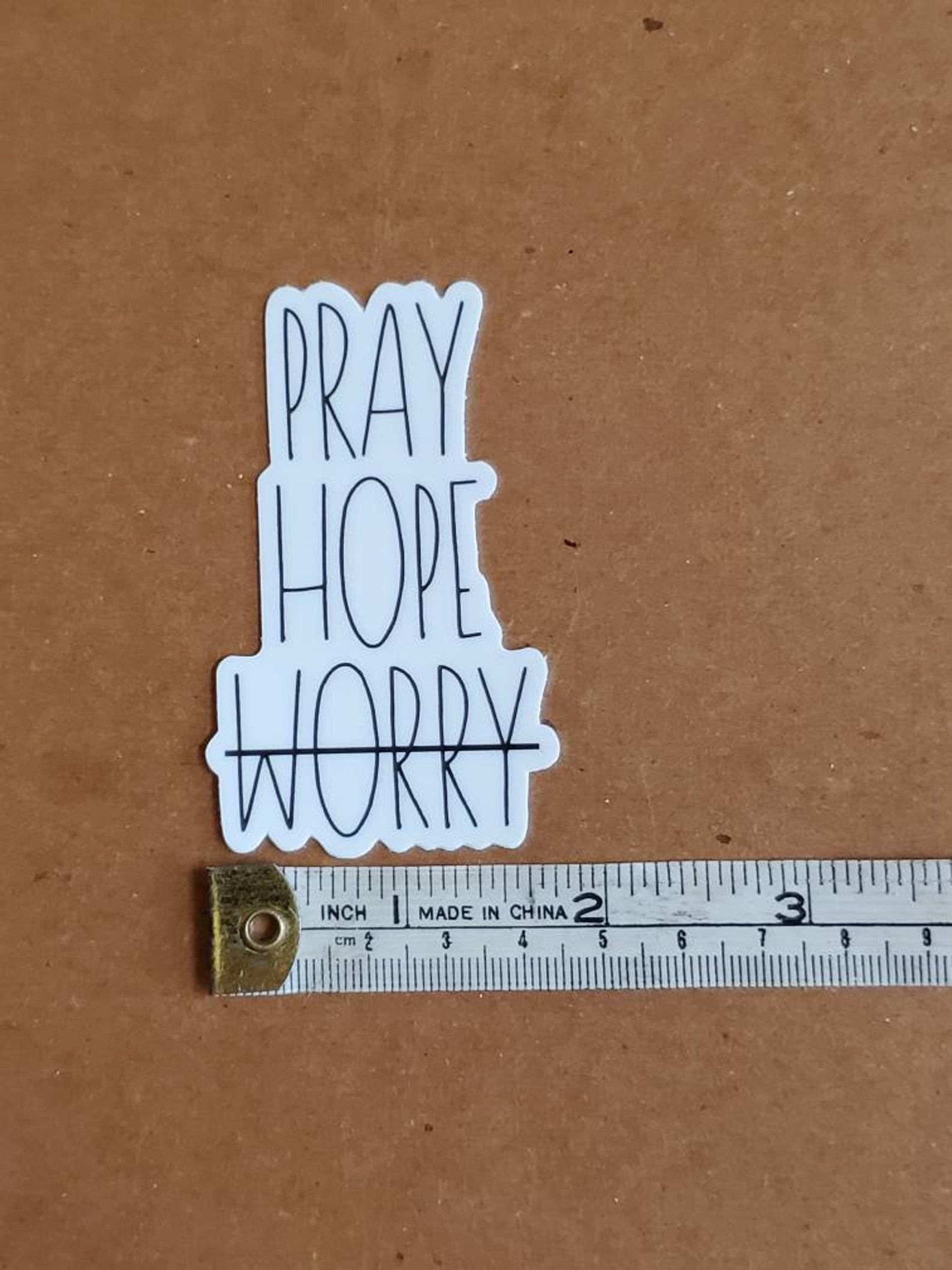 Pray Hope Don't Worry Die Cut Vinyl Sticker St. Padre | Etsy