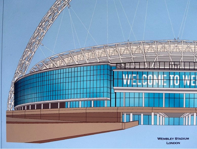 Wembley Stadium England / London / Football Art / Three - Etsy UK