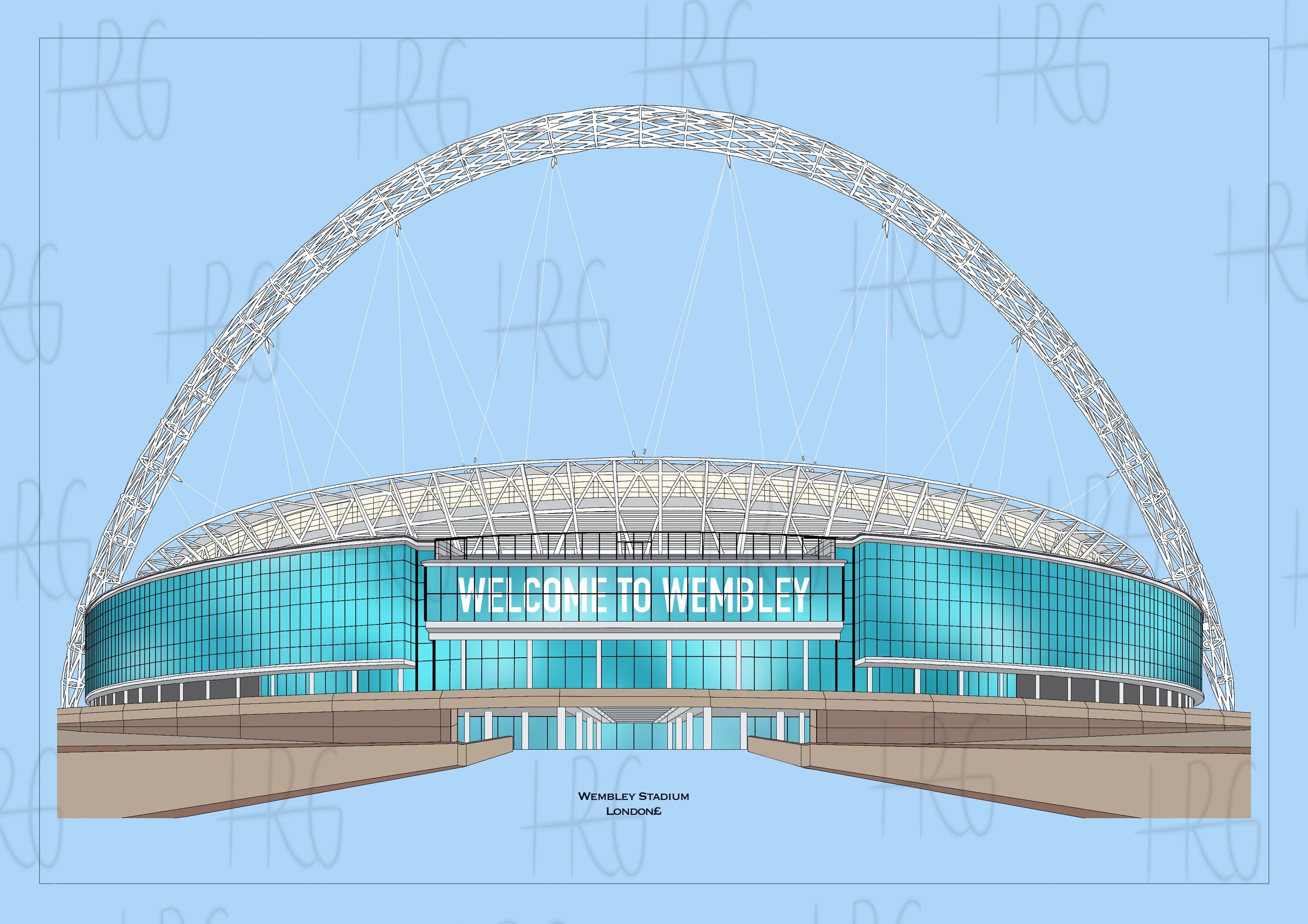 Wembley Stadium England / London / Football Art / Three | Etsy