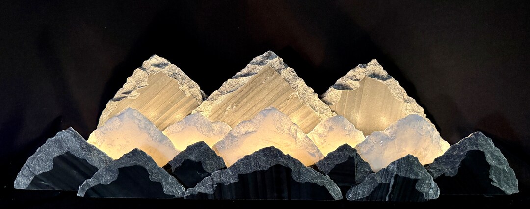 Nature Inspired Decor, Mountain Home Decor, Handmade Mountains, Rustic ...