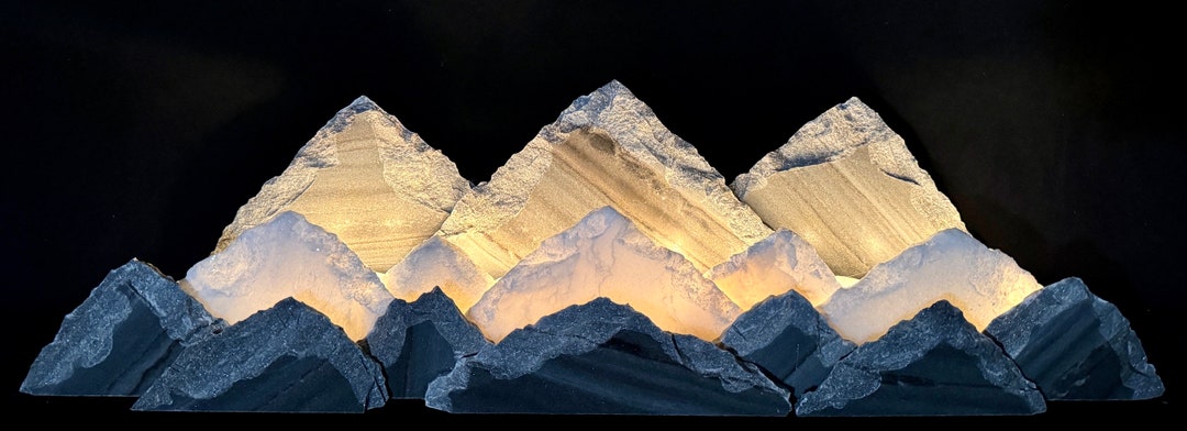 Nature Inspired Decor, Mountain Home Decor, Handmade Mountains, Rustic ...